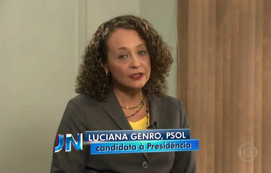 Jornal Nacional Entrevista Luciana Genro Luciana Genro